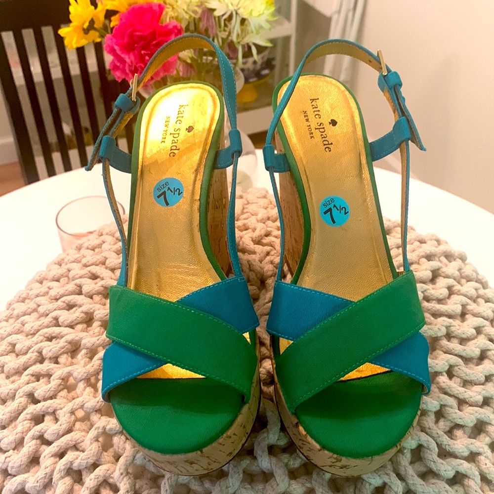Kate Spade Penny Platform Wedge Sandals. - Gem